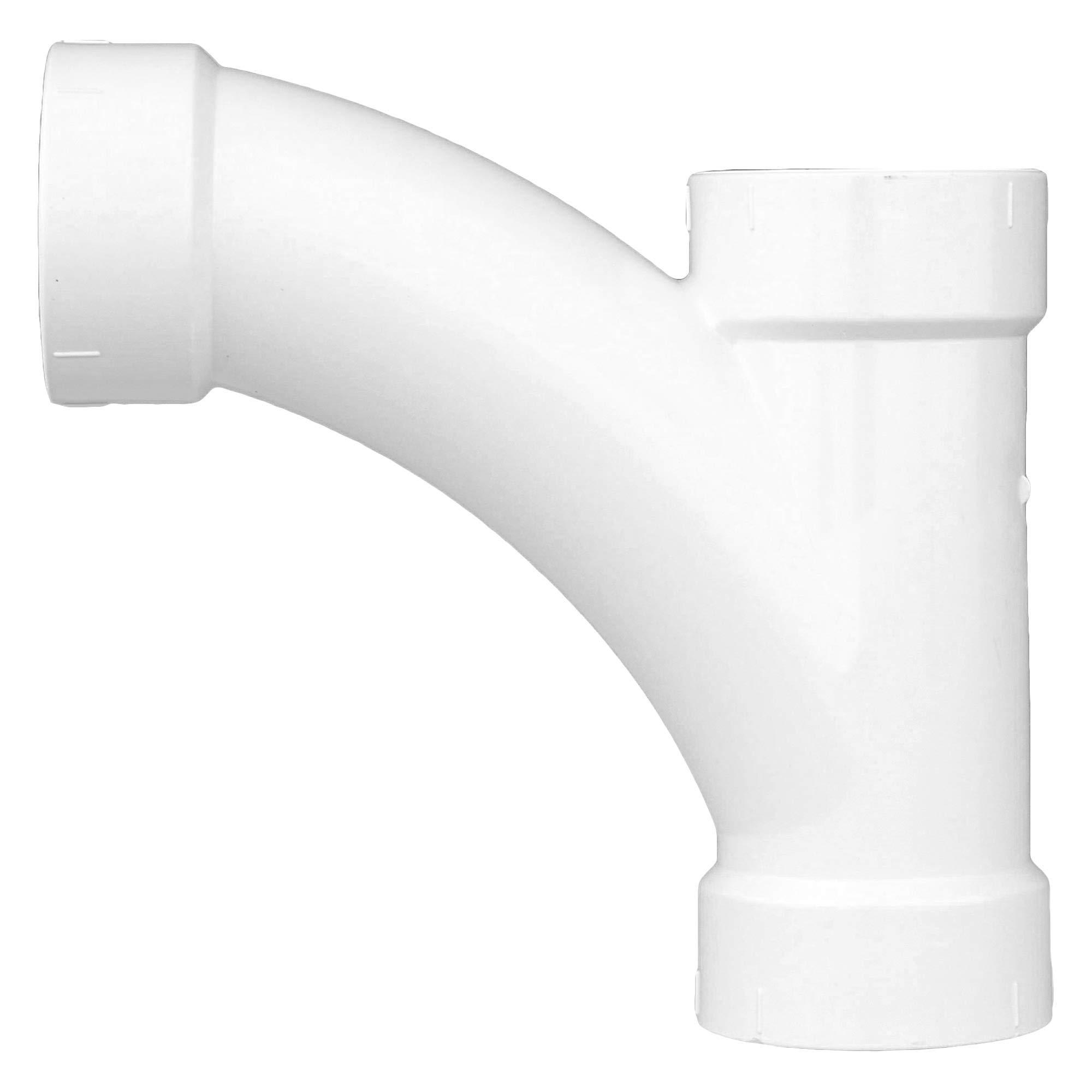 Snapklik.com : CHARLOTTE PIPE 3 DWV Comb WYE & 1/8 Bend ONE Piece DWV