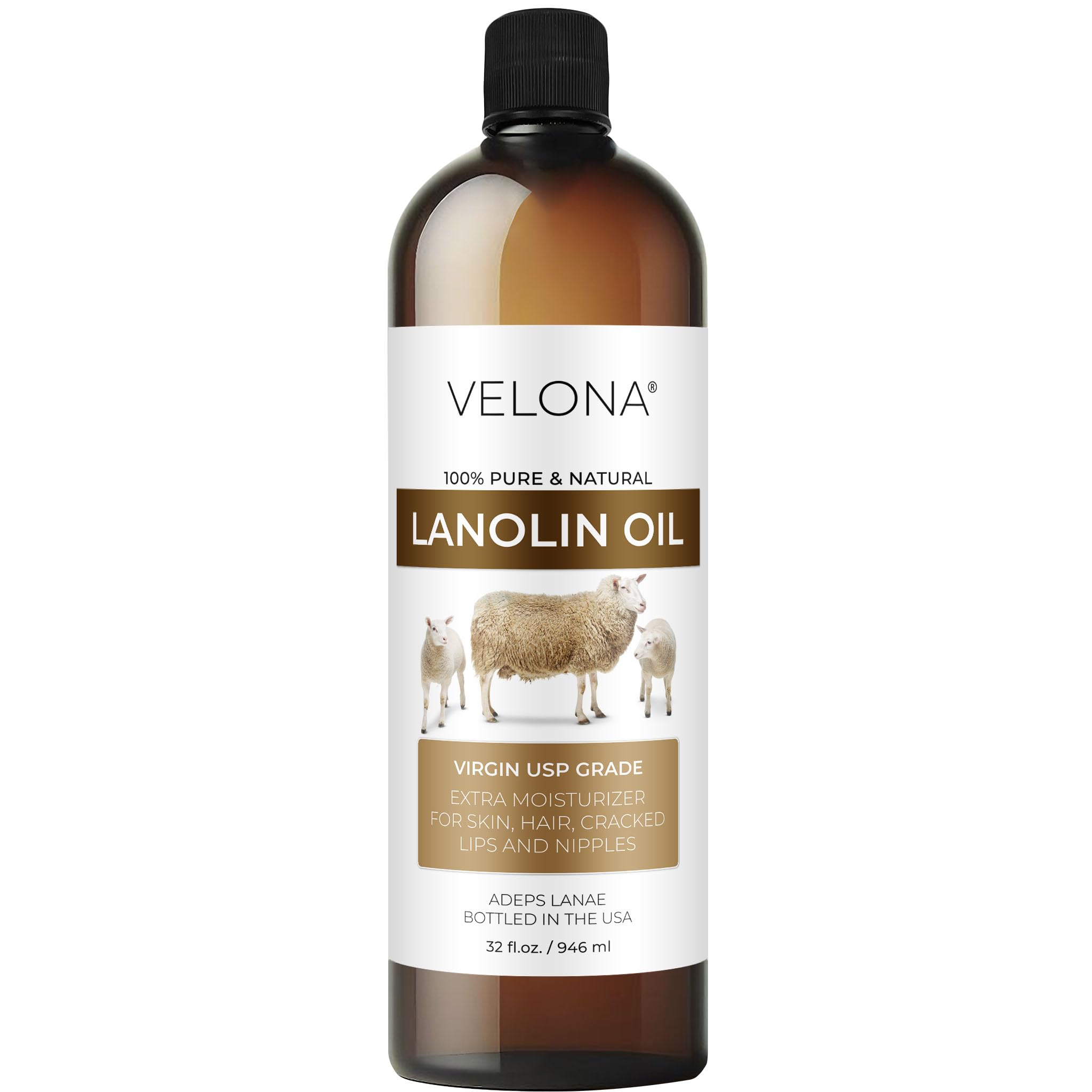 Amazon.com : Lanolin Oil USP Grade by Velona - 32 fl oz | 100% Pure and ...