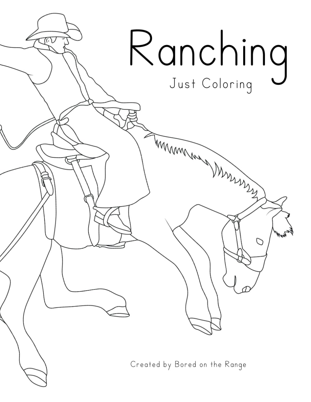 Ranching: Just Coloring: the Range, Bored on: 9798989424504: Amazon.com ...