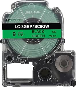 Amazon | 《マケプレお急ぎ便》キングジム用 テプラ PRO 互換 テープカートリッジ 9mm 緑テープ 黒文字 SC9GW 1個 カラーラベル 強粘着 互換ラベル テプラテープ／平日 ...