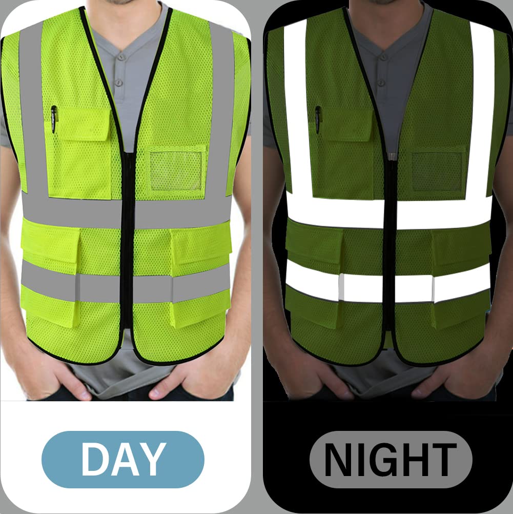 Snapklik.com : FEimaX High Visibility Safety Vest Mesh Reflective Work ...