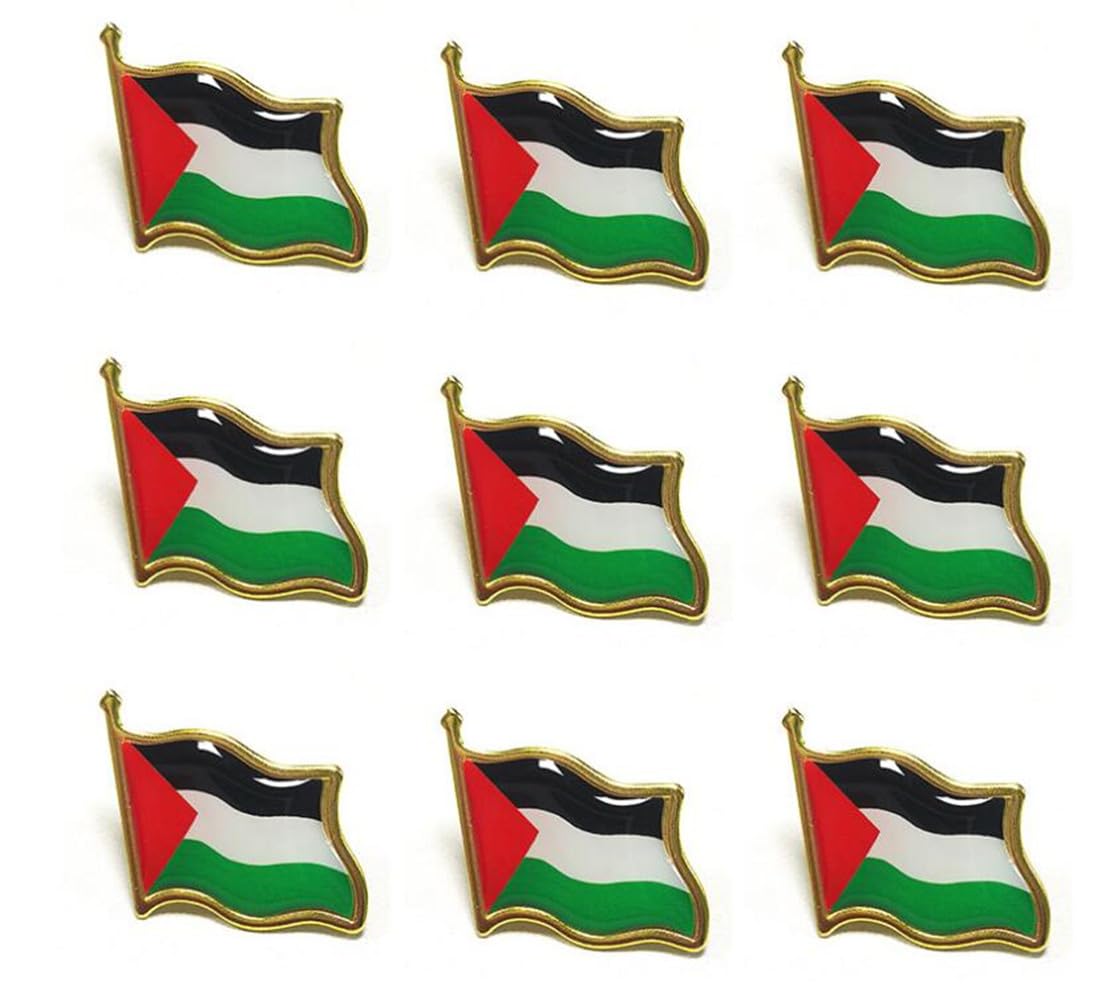 Snapklik.com : 9PCS Palestine Lapel Pins Palestine Flag Lapel Pins Suit ...