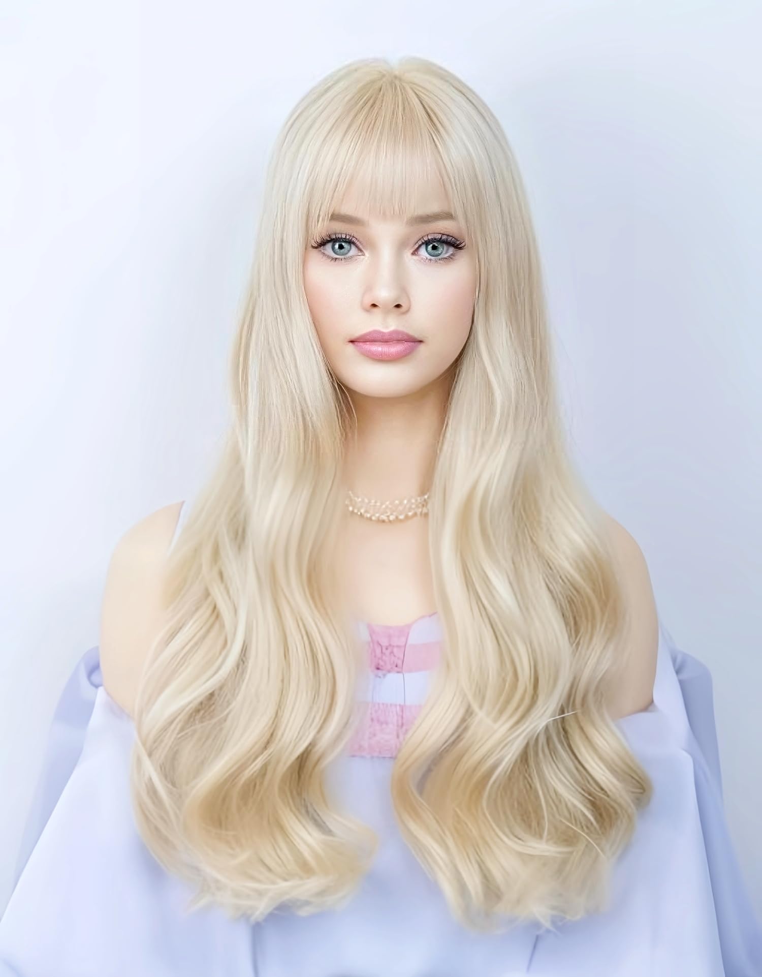 Amazon.com: Rugelyss Long Wavy Light Blonde Wigs for Women Soft ...