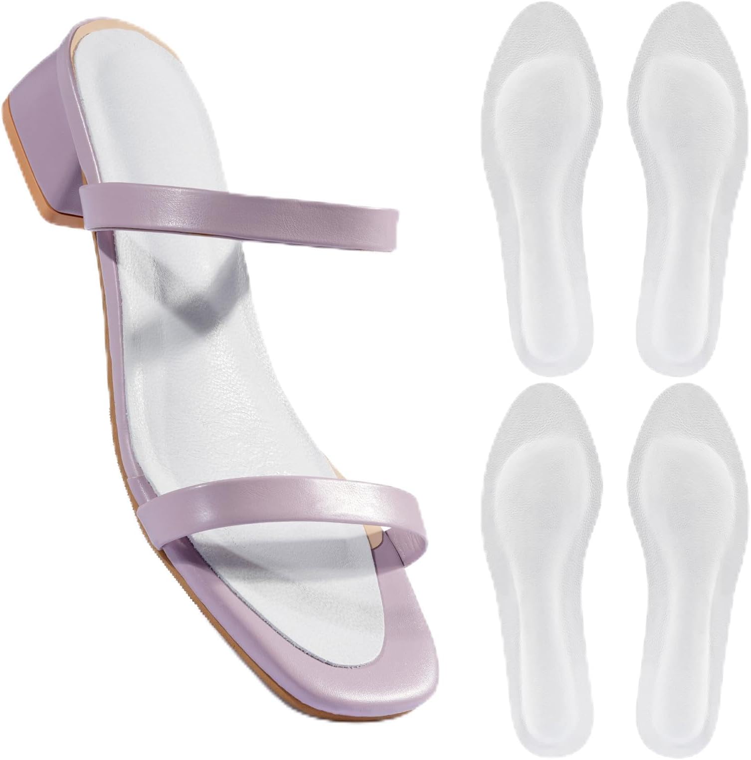Amazon.com: 2 Pairs Premium Goat Skin High Heels Insoles for Sandals ...