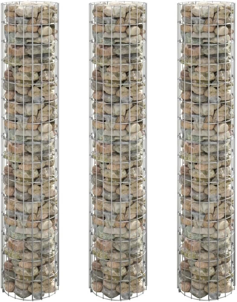 Amazon.com : GOLINPEILO 3 Piece Gabion Baskets Set Galvanized Wire ...