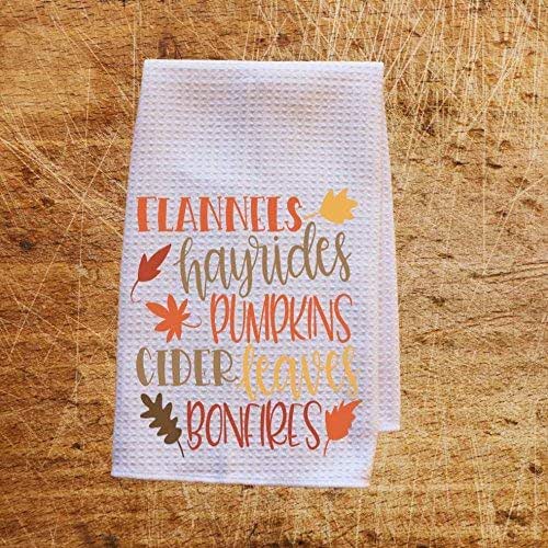 Amazon.com: Autumn Fall Microfiber Waffle Weave Kitchen Towels Drying ...