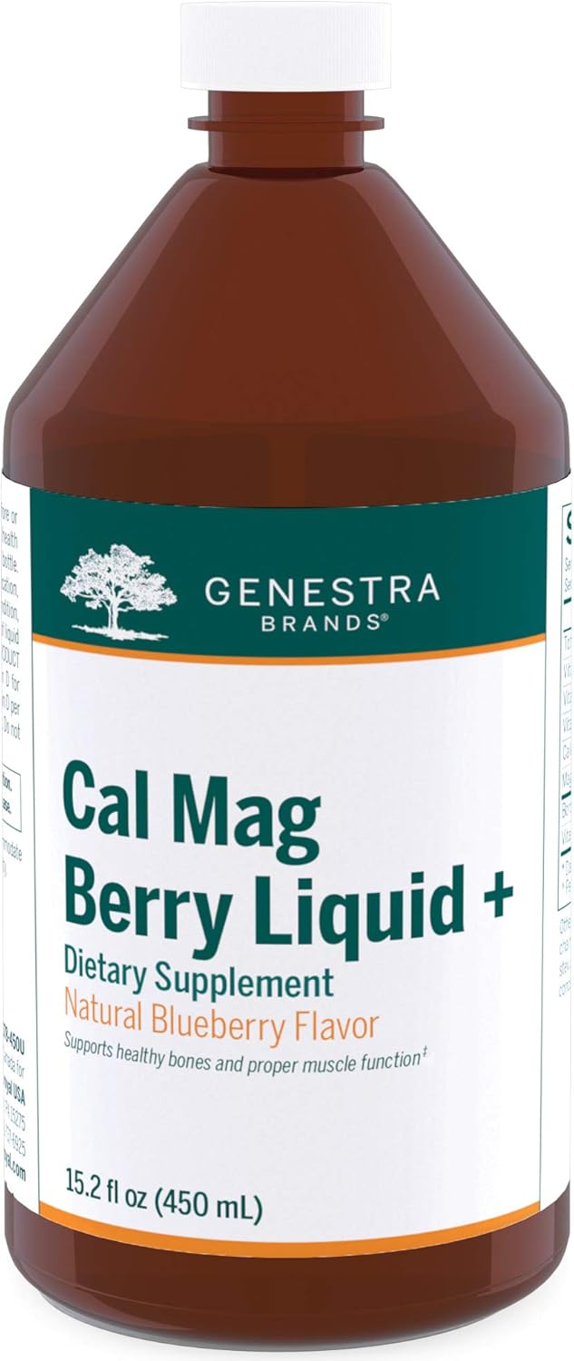 Genestra Brands Cal Mag Berry Liquid + Apoya huesos saludables y una ...