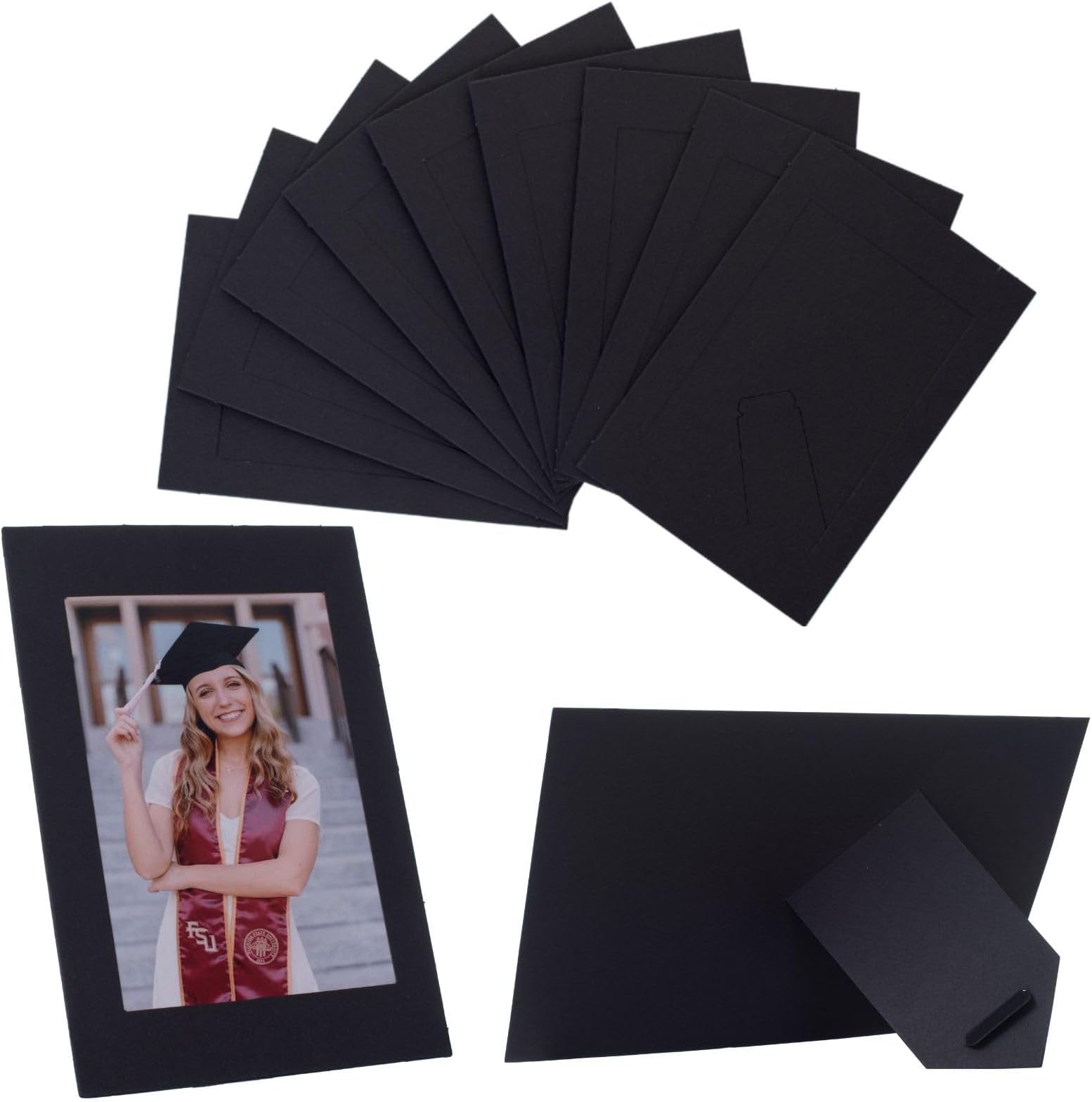 Amazon.com - Juvale 50 Pack Black Paper Picture Frames 4x6, Cardboard ...