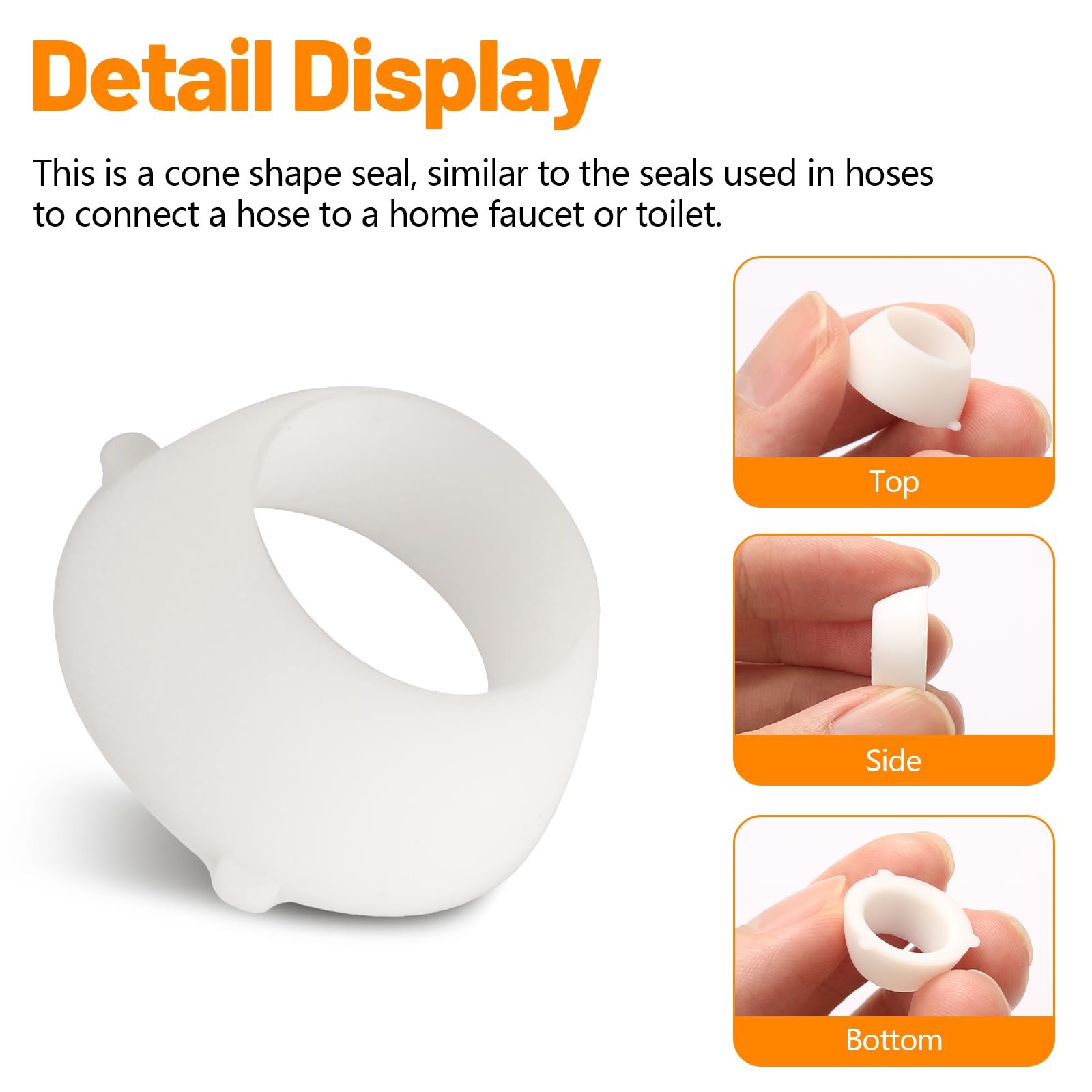 Snapklik.com : Hasanbar 16435 Plastic Santoprene Swivel Seal, 1/2" PEX ...