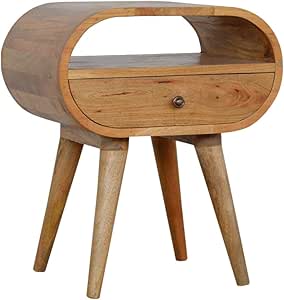 Amazon.com: SHARK SHIP Circular Open Slot Bedside Table with Clean ...