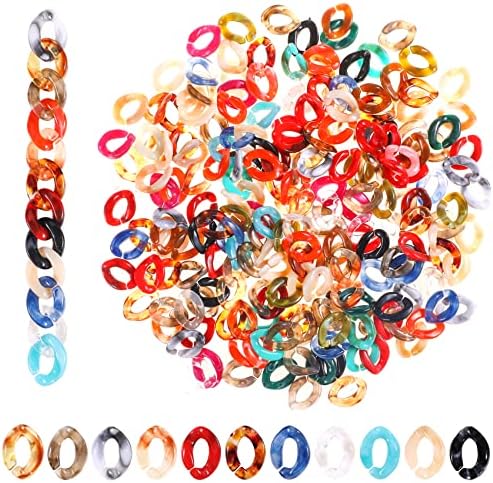 Amazon.com: HLTOO 410PCS Acrylic Linking Rings, Link Connectors ...