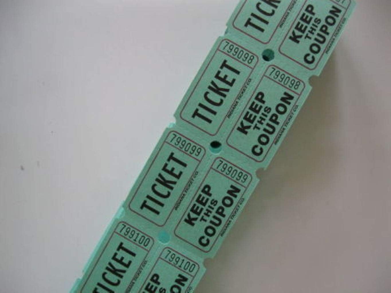 Amazon.com : Easy Read Raffle Tickets - (4 Rolls of 2000 Double Tickets ...