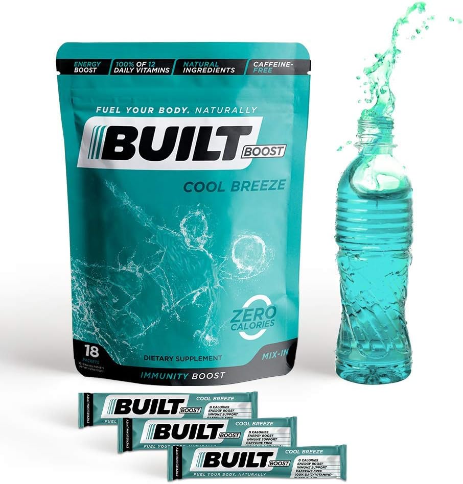 Amazon.com: Built Boost 18 Pack Natural Energy Drink Mix - 100% of 12 ...
