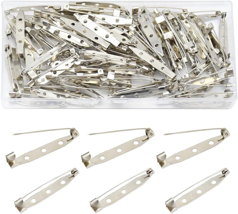 Amazon.com: Hocansen 100 Pieces Bar Pins Locking Pins Backs Safety ...