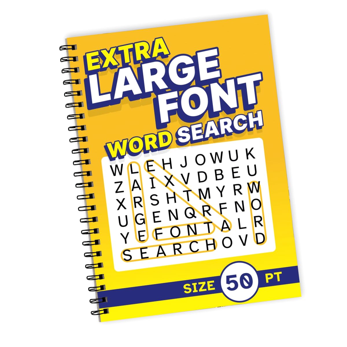 Extra Large Font Word Search Size 50 pt: XL Jumbo Print Puzzle Book for ...