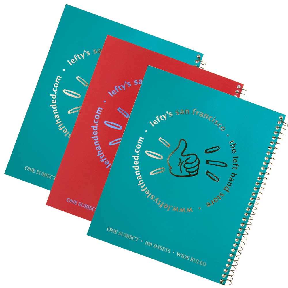 Left-Handed Only from Lefty's Wide Ruled Notebook with Logo Cover, Set ...