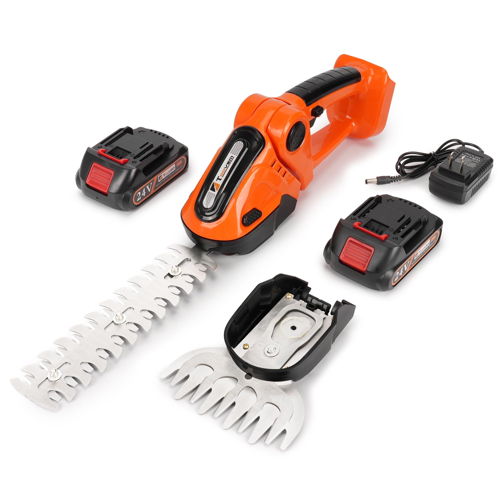 Bush Trimmer TOOVEM Cordless Hedge Trimmer, 2 In 1 Handheld Cordless ...