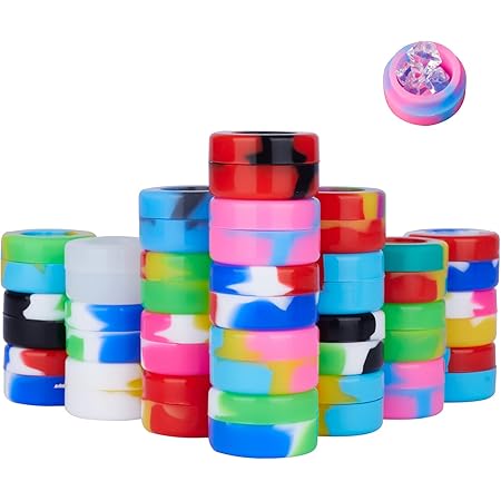 Amazon.com: Vitakiwi 5ML Silicone Wax Concentrate Containers Non-stick ...