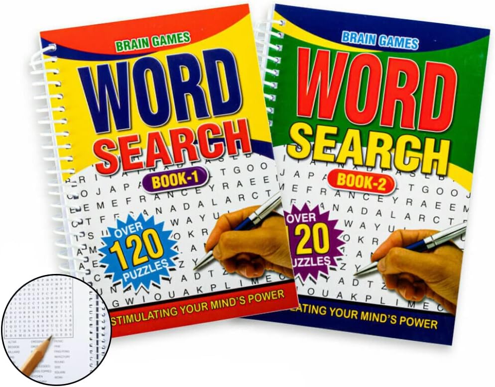 [2PCE] Office Central Spiral Word Search Puzzle Book, Eye Catching with ...