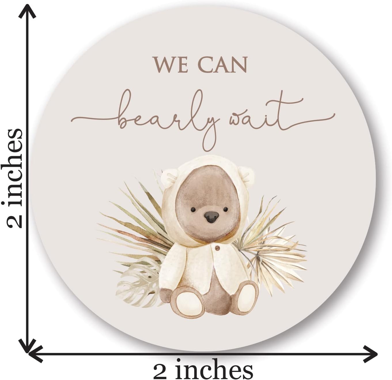 Juego de 40 calcomanías redondas de oso bohemio de 2 pulgadas diseño de ...