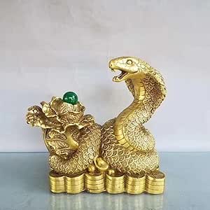 Amazon.com: Pure Copper Snake Statue Chinese Feng Shui Zodiac Snake ...