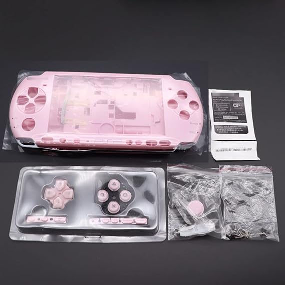 Amazon.com: JMXLDS PSP 3000 Pink Full Housing Shell Cover with Buttons ...