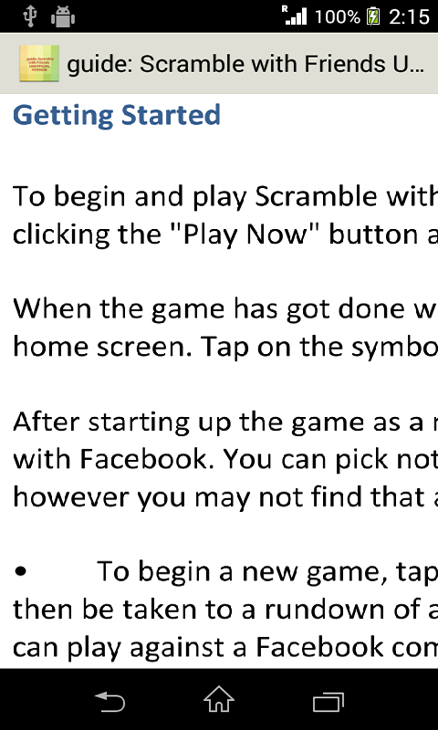 guide: SCRAMBLE WITH FRIENDS UNOFFICIAL VERSION - App on Amazon Appstore