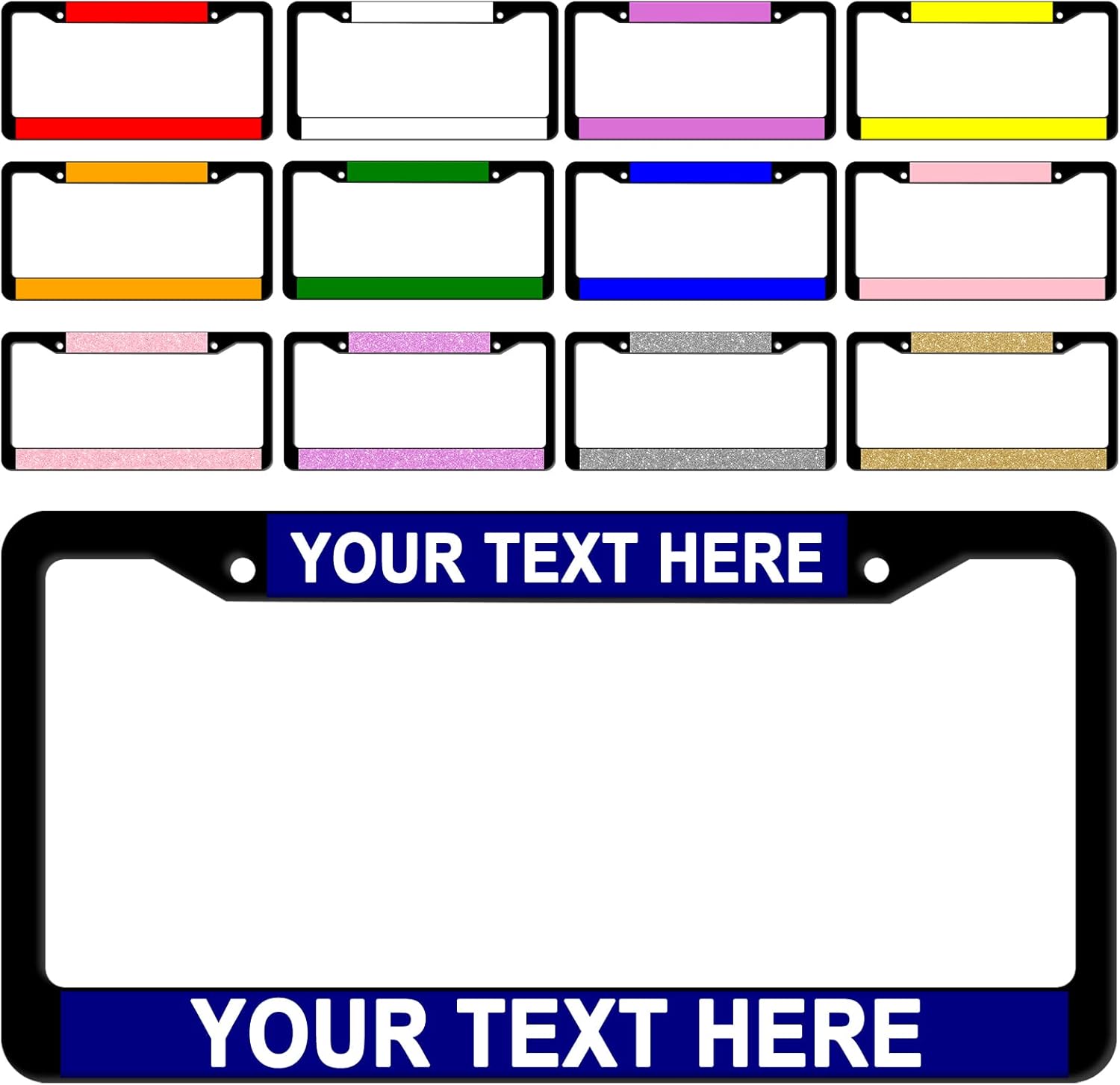 Amazon.com: Personalized Custom License Plate Frame, Customized Design ...