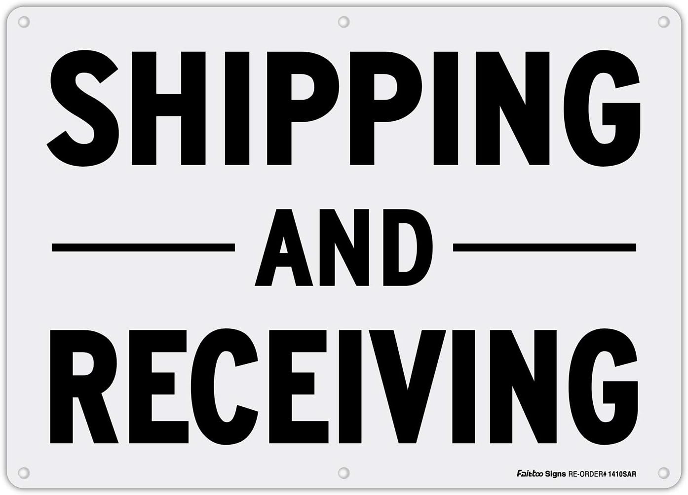 Amazon.com: Shipping and Receiving Sign,14x10 Inches Rectangle Rust ...