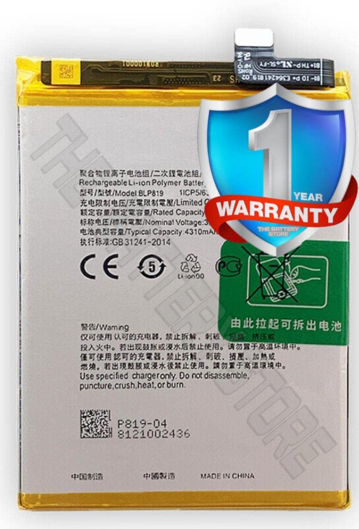 THE BATTERY STORE® Original BLP819 Battery for Oppo A57/ 5 4G / 5 LITE ...