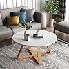 Amazon.com: HM&DX Solid Wood Coffee Table,Modern Round Coffee Table for ...