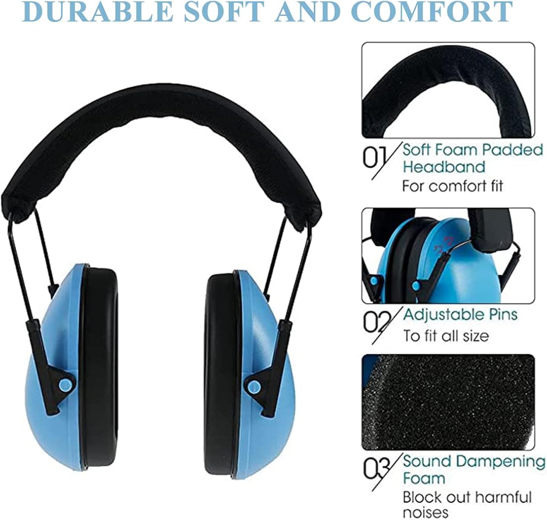Ear Defenders Children Foldable Kids Safety Earmuffs Hearing Protection ...