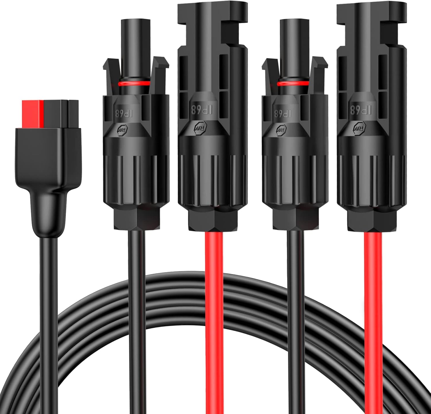 Amazon.com: ELECTOP 2-in-1 Solar Panel Connector Extension Cable ...