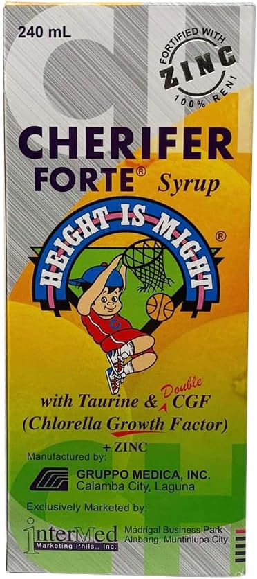 Amazon.com: Cherifer Forte Syrup Fortified with Zinc with Taurine and ...