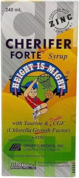 Amazon.com: Cherifer Forte Syrup Fortified with Zinc with Taurine and ...