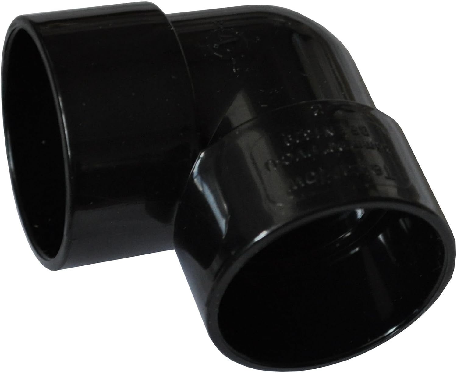 Solvent Black 50mm (56mm) Waste Pipe 90 Degree Knuckle Bend – Pack of 5 ...