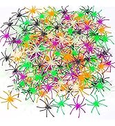 Amazon.com: BAINFE 100PCS Plastic Spiders Halloween Realistic Spiders ...