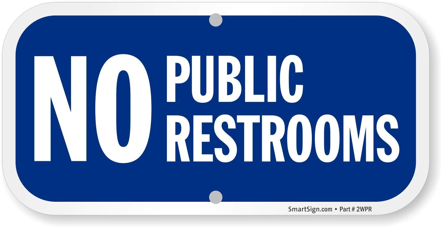 Amazon.com: No Public Restrooms Sign, Double Sided Tape for Easy ...