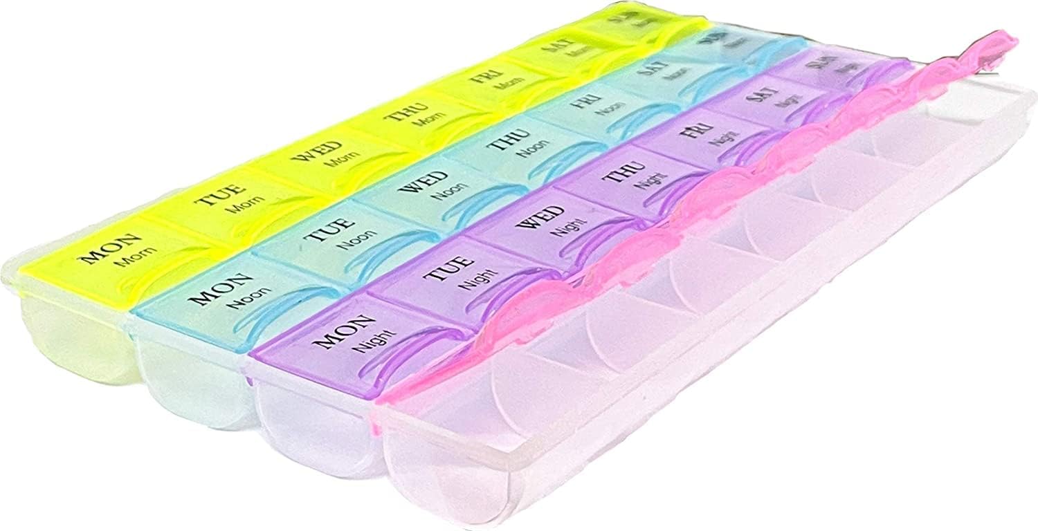 Bargain Factory Weekly Pill Box 7 Day 28 Compartments Tablet Organiser ...