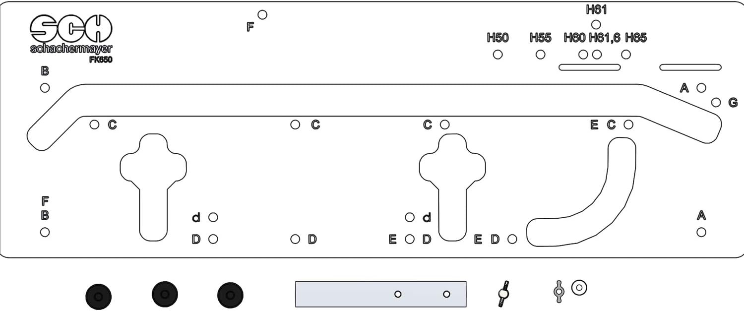 IGM Milling Template FK650-SCH for Worktop Connectors, Plastic : Amazon ...