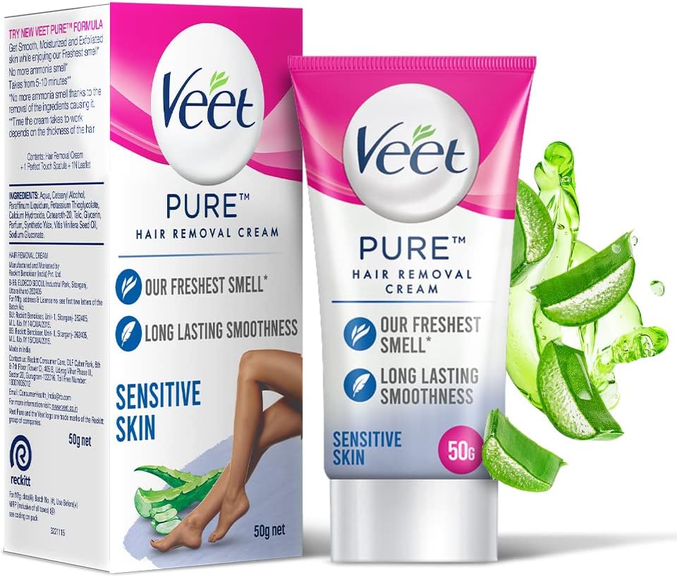 Amazon.com: Veet Hair Removal Cream Sensitive Skin with Aloe Vera ...