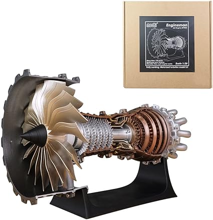 Amazon.com: VIVEE 1/20 TR900 Turbofan Aircraft Engine DIY Model Kit ...