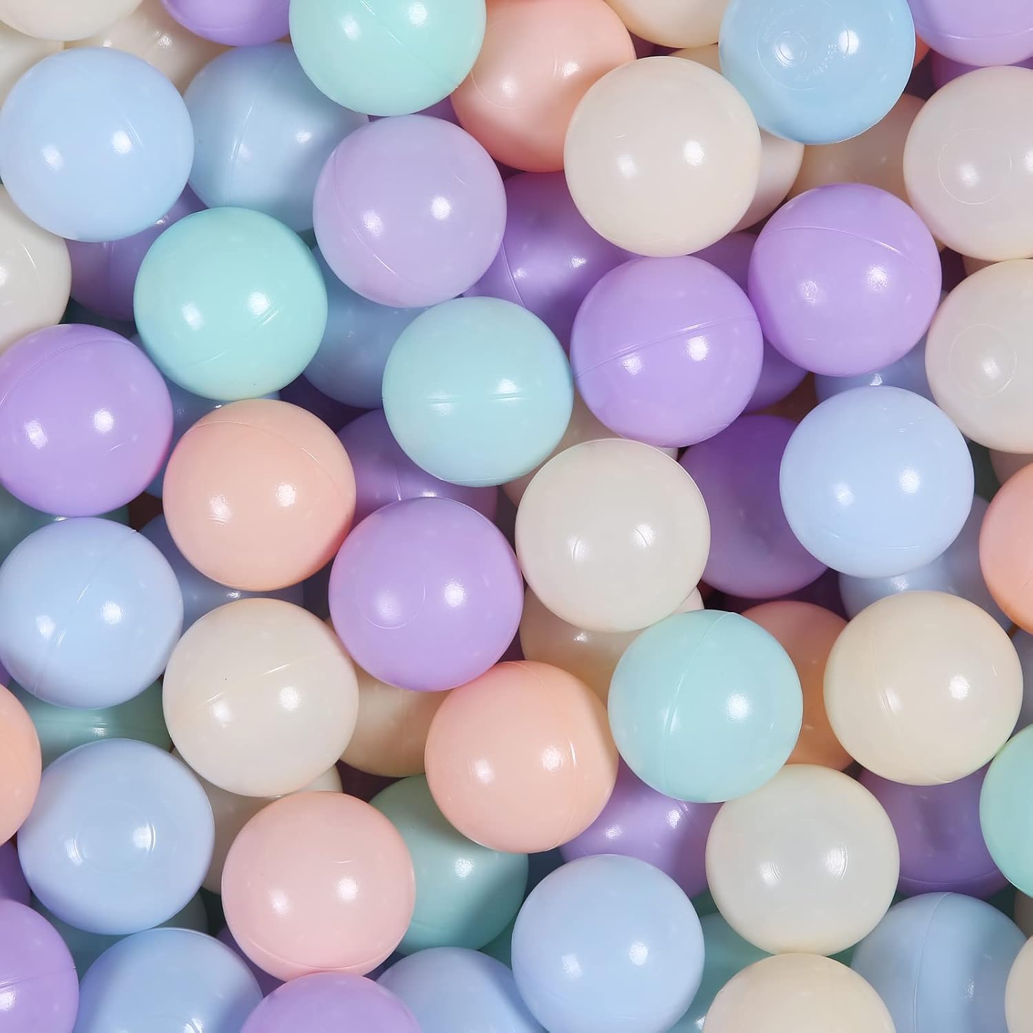 Amazon.com: 100 Pieces Colorful Pit Balls Plastic BPA Free Ocean Ball ...