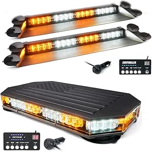Amazon.com: LUMENIX White Amber LED Emergency Dash Strobe Lights and ...