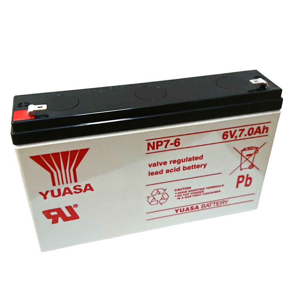 Amazon.co.jp: YUASA ( ユアサ ) NP7-6 小形制御弁式鉛蓄電池 シールドバッテリー 6V / 7Ah NP7-6 ...