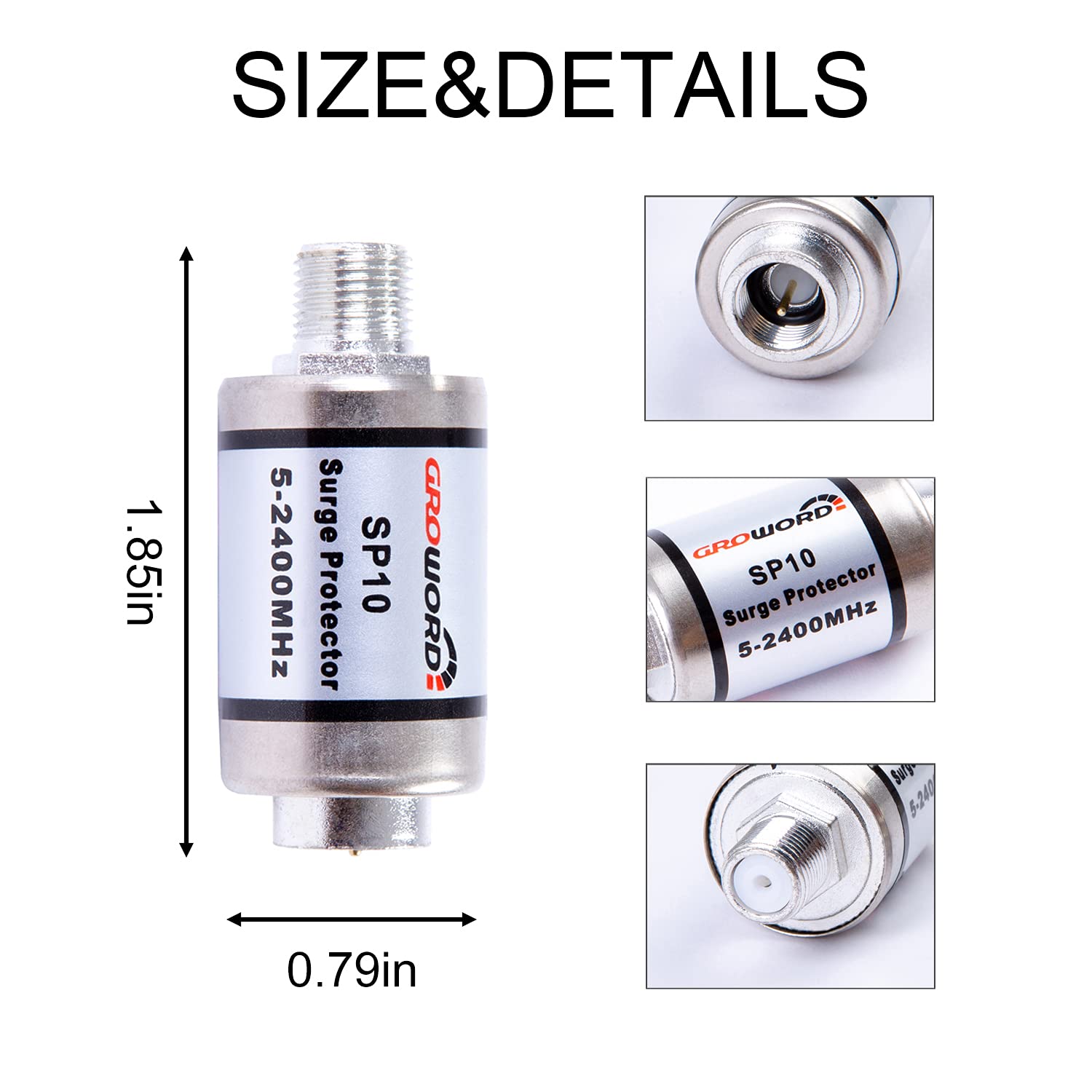 Snapklik.com : Groword Coaxial Surge Lightning Protector For Coaxial TV ...