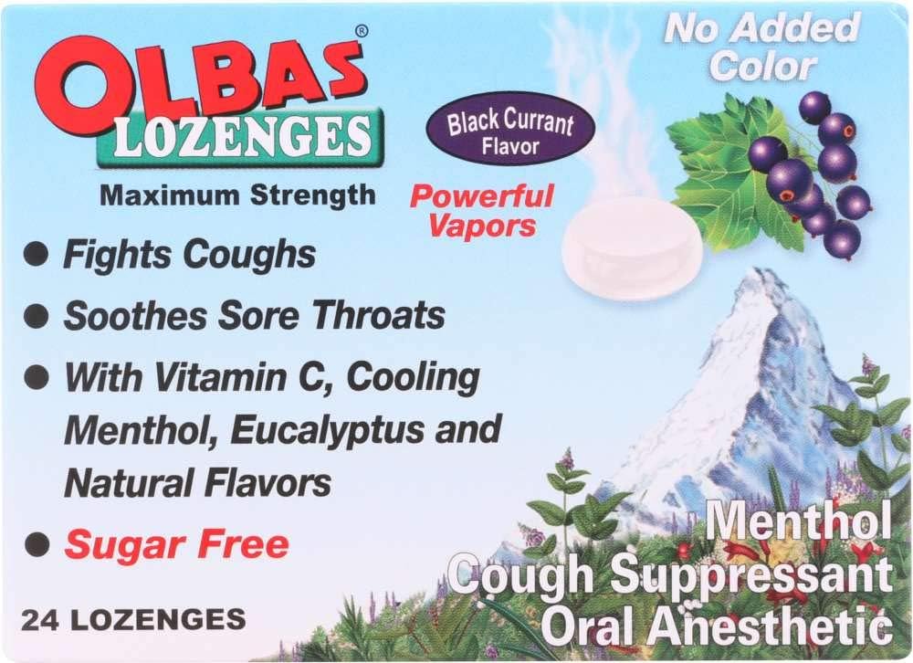 Amazon.com: Olbas Maximum Strength Sugar Free Lozenges, Black Currant ...