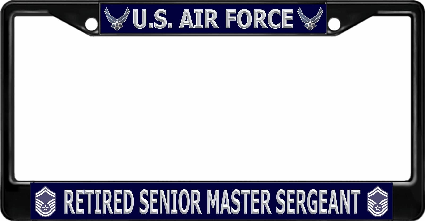 Amazon.com: U.S. Air Force Retired Chrome License Plate Frame : Automotive