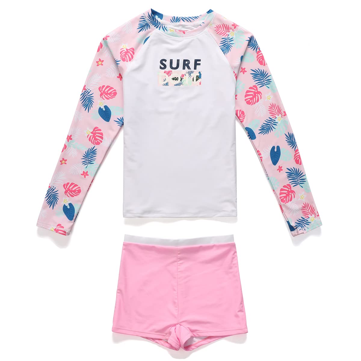 Snapklik.com : Girls Rash Guard Set Long Sleeve UPF 50+ Sun Protection ...