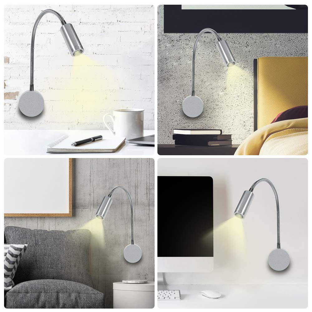 Wall Mount Articulated Work Light Plug In Wall Light Adjustable Single